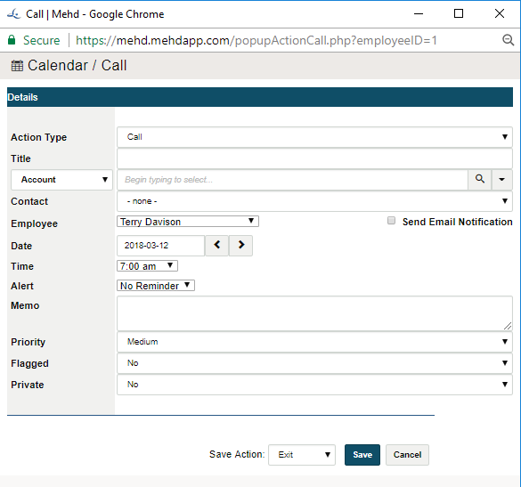 How to Add a Call – Global Office Software