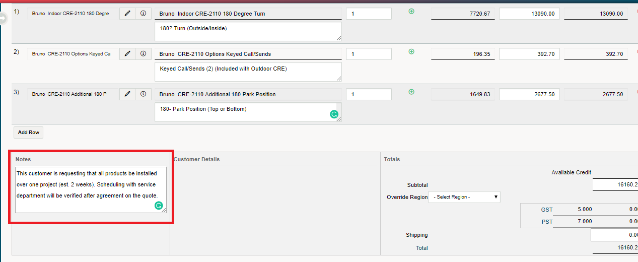 How to add notes to a Quote, Sales Order or Invoice – Global Office ...