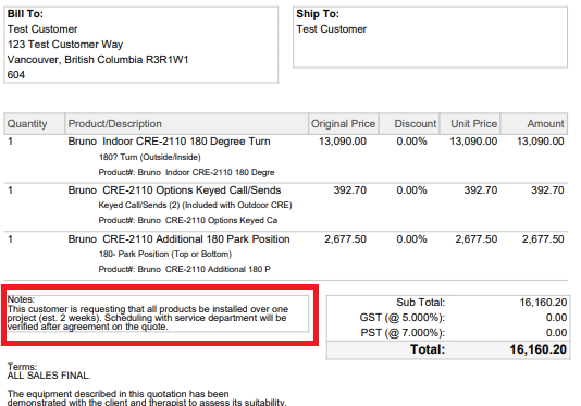How to add notes to a Quote, Sales Order or Invoice – Global Office ...