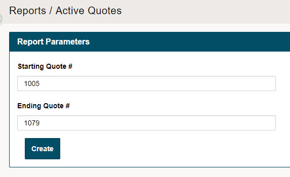 Quote Reports – Global Office Software