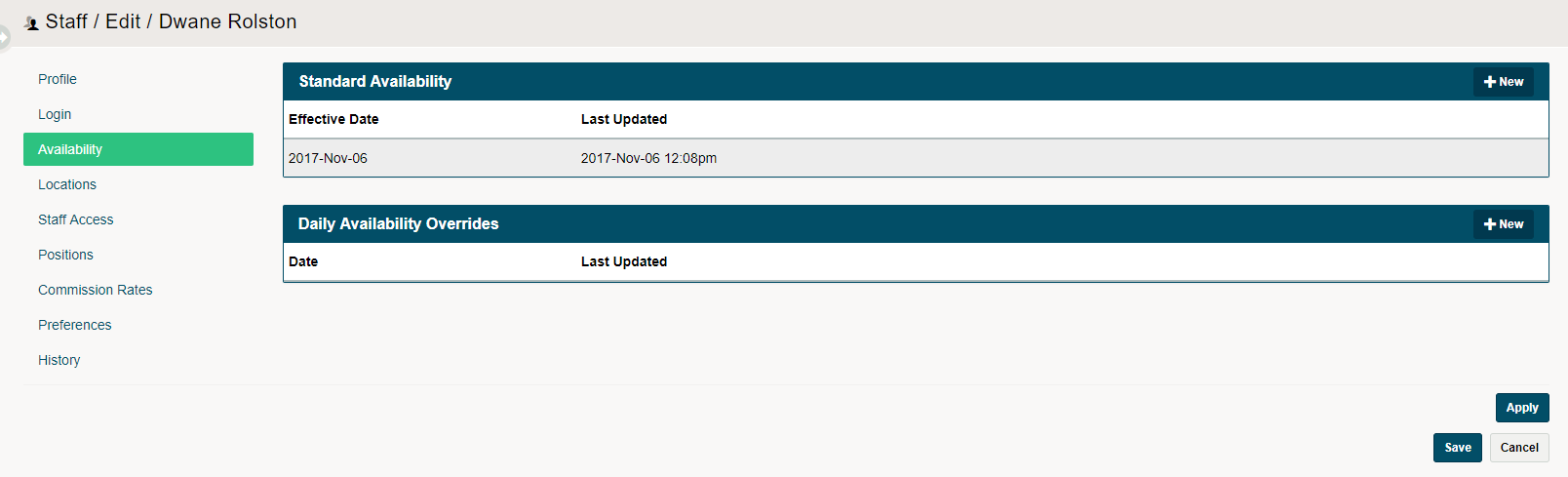 Employee Availability – Global Office Software