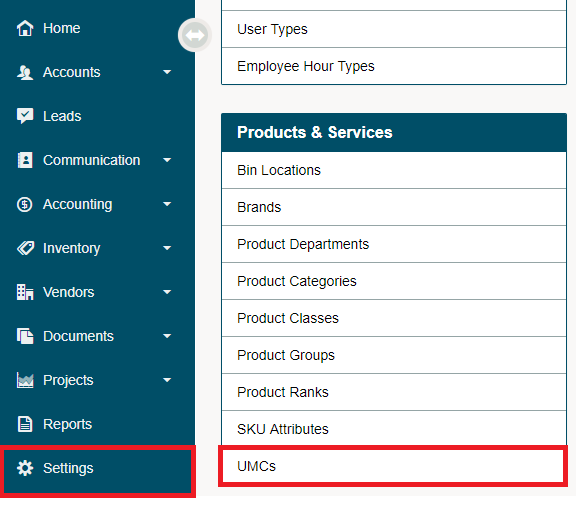 How to set up UMC (Unit of Measure) – Global Office Software