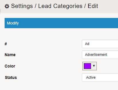Lead Categories – Global Office Software