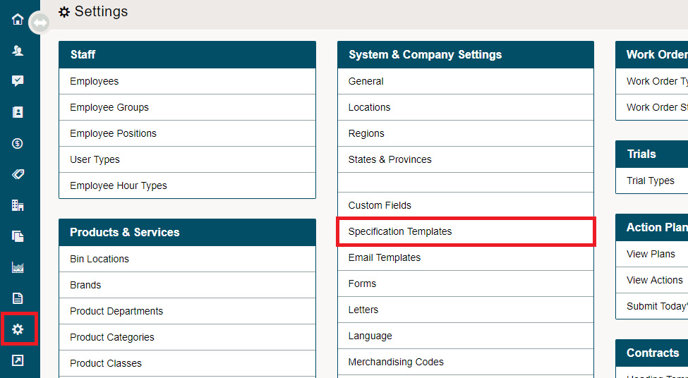 New Specifications Template – Global Office Software