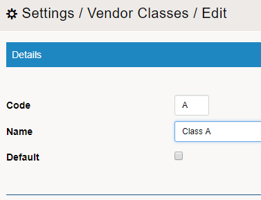 Vendor Class – Global Office Software