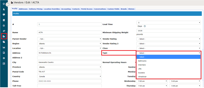 Vendor Type – Global Office Software
