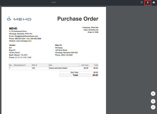 How To Email a Purchase Order to a Vendor – Global Office Software