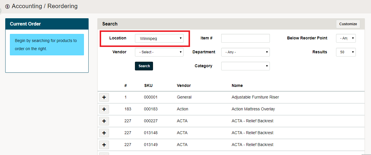 Reordering – Global Office Software