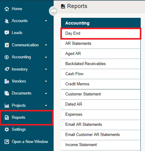 Day End - Report – Global Office Software